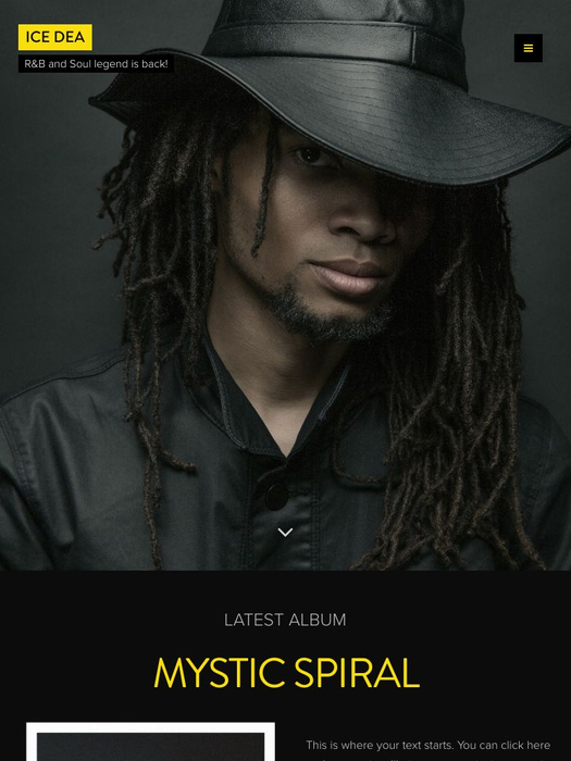 Singer Website Template - Website template