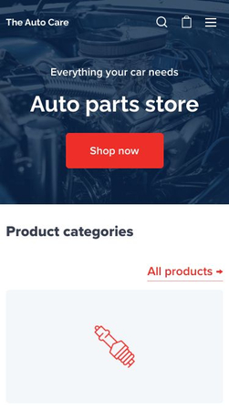 Auto Parts Website Template - Website template