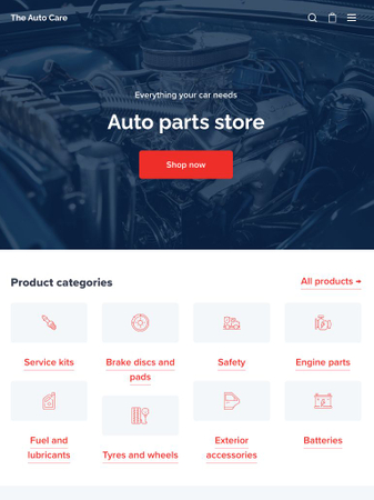 Auto Parts Website Template - Website template
