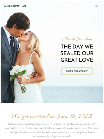 Wedding Diary Website Template - Website template