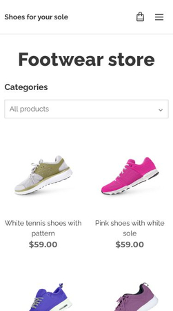 Shoe Store Template - Website template