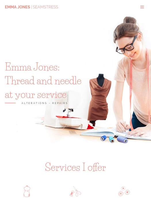 Seamstress Template - Website template - Webnode