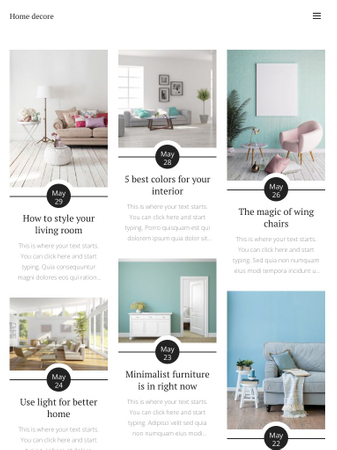 Home Decor Blog Template - Website template