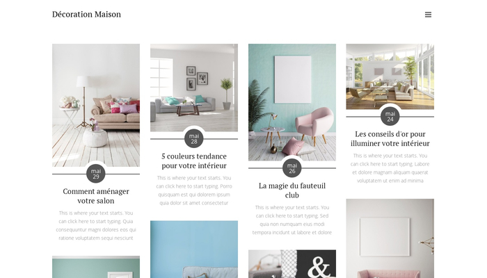 Template Décoration Maison - Modèle - Webnode