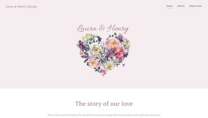 Pastel Wedding Website Template - Website template