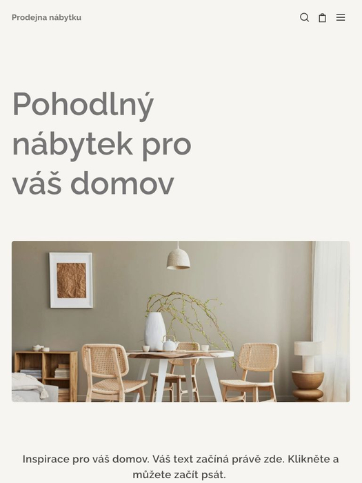 Šablona: E-shop s nábytkem - Webová šablona | Webnode.cz