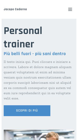 Modello - Personal trainer - Modello del sito - Webnode