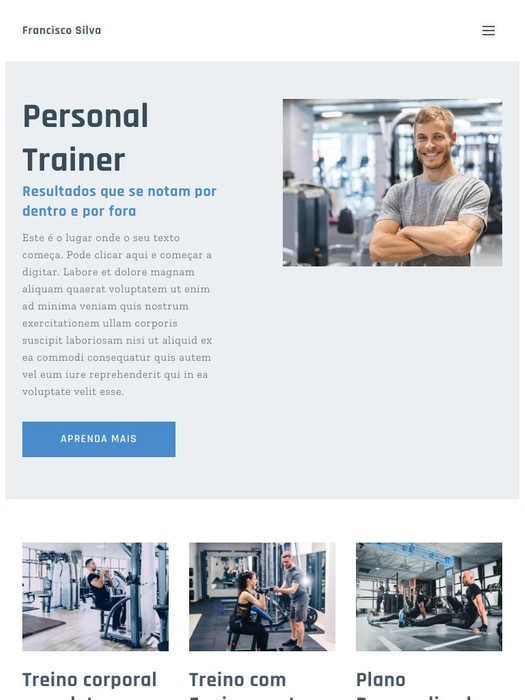 Personal Trainer - Template - Webnode