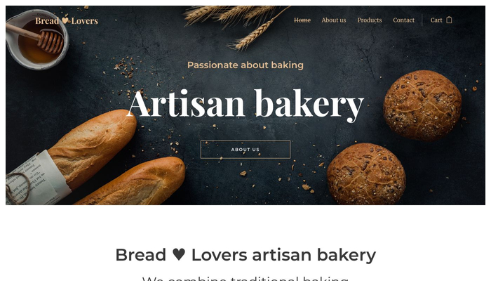 Bakery Store Template - Website template