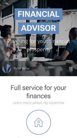Financial Advisor Website Template - Website template