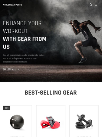 Sports Store Template - Website template