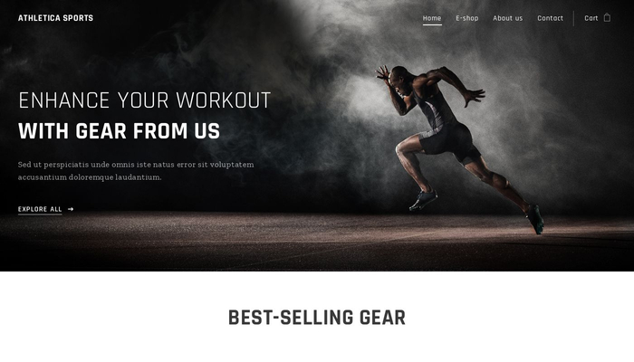 Sports Store Template - Website template - Webnode