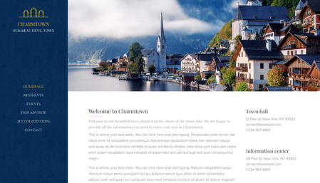Town Website Template - Website template