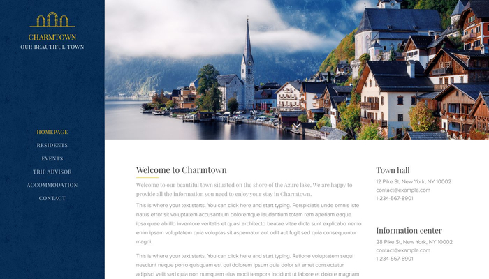 Town Website Template - Website template
