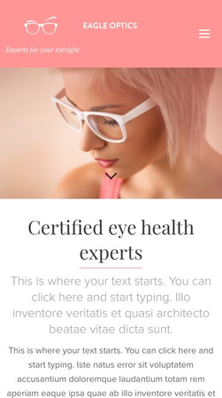 Optics Website Template - Website template