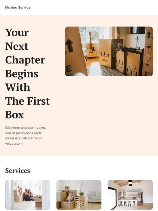 Moving Service Website Template - Website template