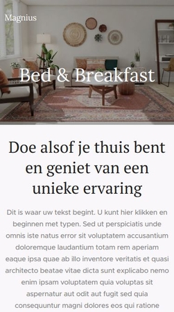 Bed & Breakfast Website Sjabloon - Website sjabloon - Webnode