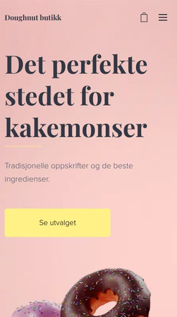 Mal: Smultringbutikk - Nettsted mal - Webnode