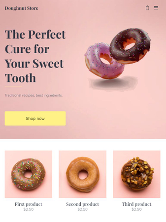 Doughnut Store Template - Website template
