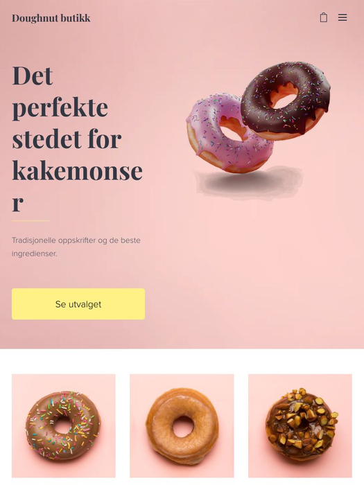 Mal: Smultringbutikk - Nettsted mal - Webnode