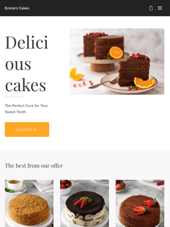 Cake Store Template - Website template