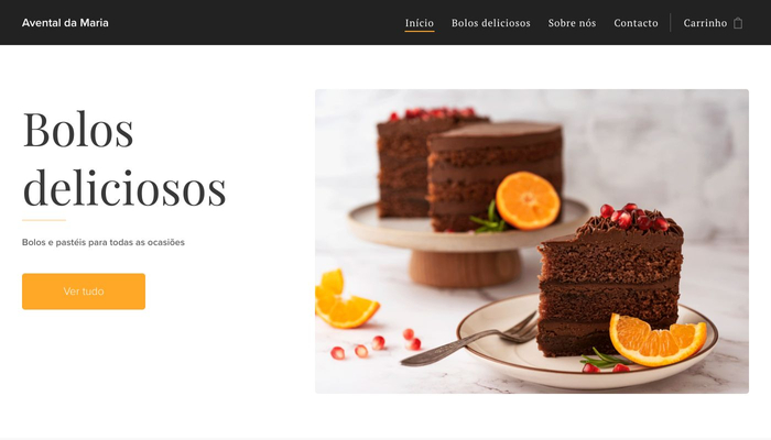 Template Loja de Bolos - Template - Webnode