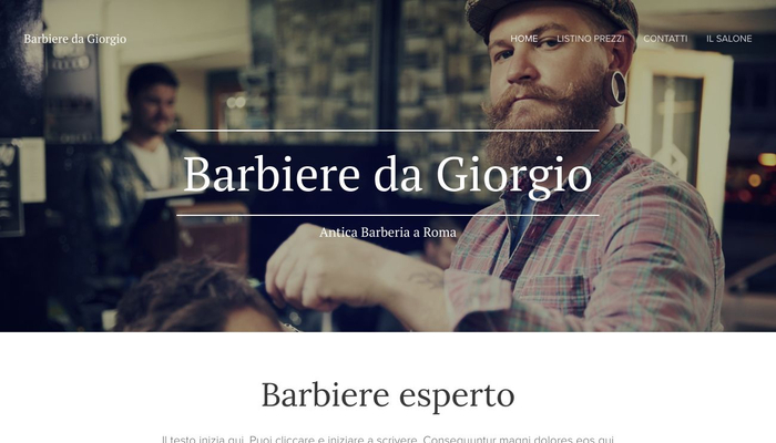 Modello - Barbiere - Modello del sito - Webnode