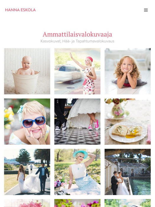 Sivupohja - Häävalokuvaaja - Kotisivumalline - Webnode