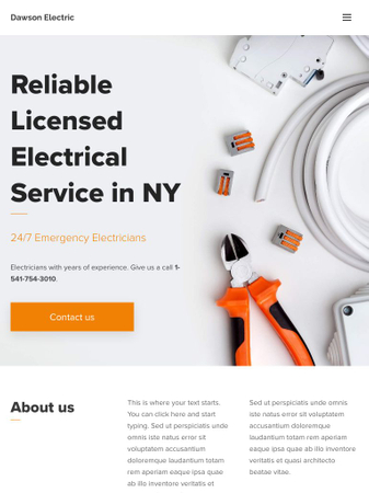 Electrician Website Template - Website template