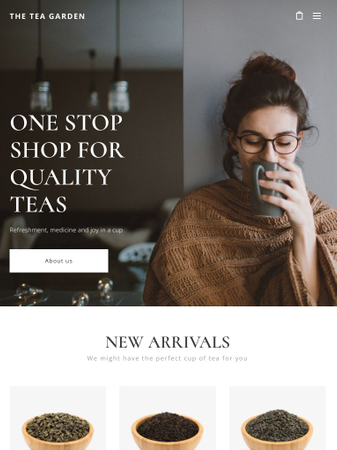Tea Store Template - Website template