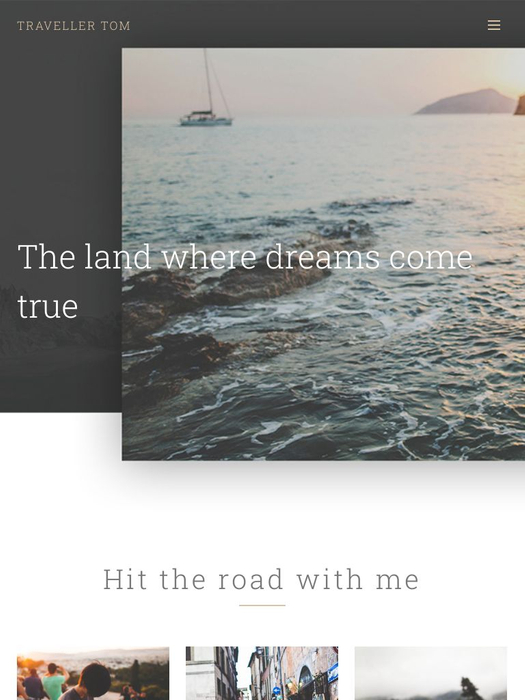Travel Feed Website Template - Website template