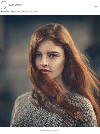 Actress Portfolio Website Template - Website template