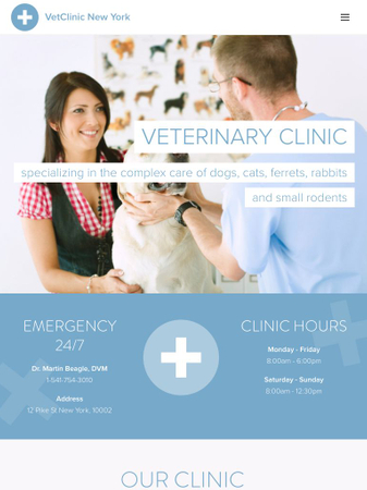Veterinary Clinic Website Template - Website template