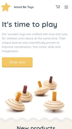 Wooden Toys Store Template - Website template