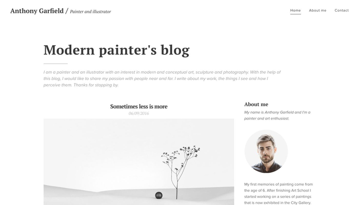 Art Blog Website Template - Website template
