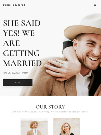 Rustic Wedding Website Template - Website template