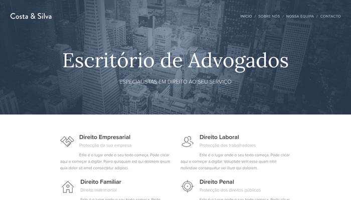 Template para Advogados - Template - Webnode