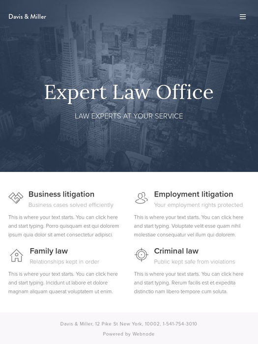 Law Office Template - Website template - Webnode