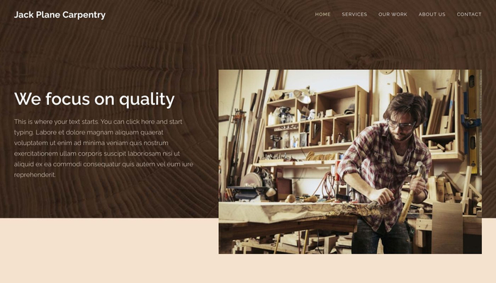 Carpentry Website Template - Website template