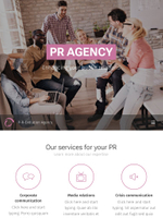 PR Agency Website Template - Website template