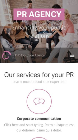 PR Agency Website Template - Website template