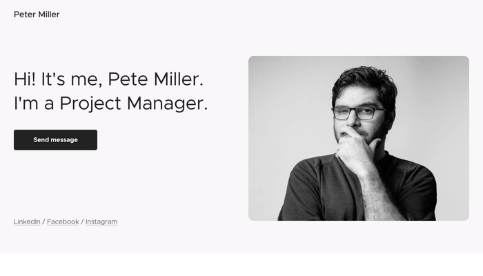 Professional CV Website Template - Website template