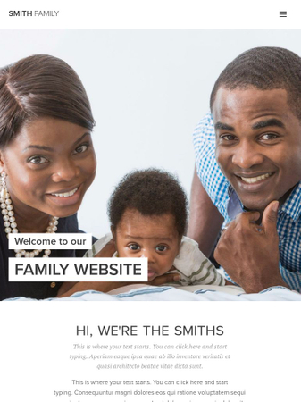 Family Website Template - Website template - Webnode