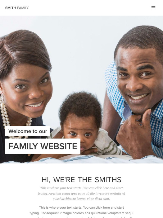 Family Website Website Template - Website template