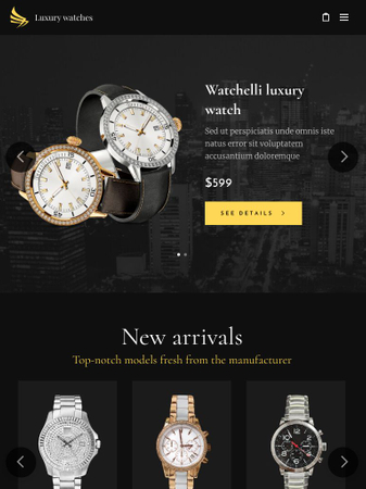 Luxury Watches Store Template - Website template