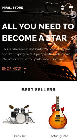 Music Store Template - Website template