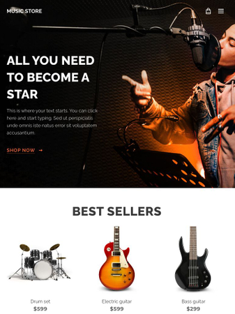 Music Store Template - Website template