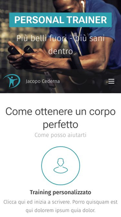 Modello - Personal trainer - Modello del sito - Webnode