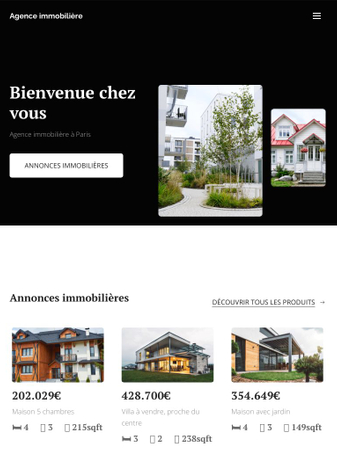 Modèle : Agence immobilière - Modèle - Webnode