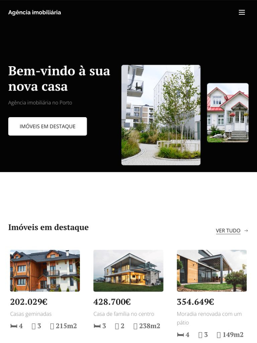 Agência imobiliária - Template - Webnode